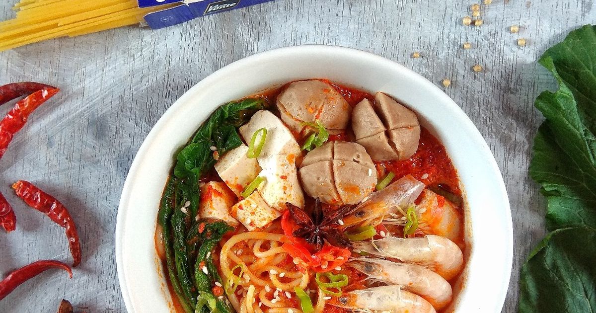 Resep Spaghetti Kuah Pedas oleh Dish by Ifah - Cookpad