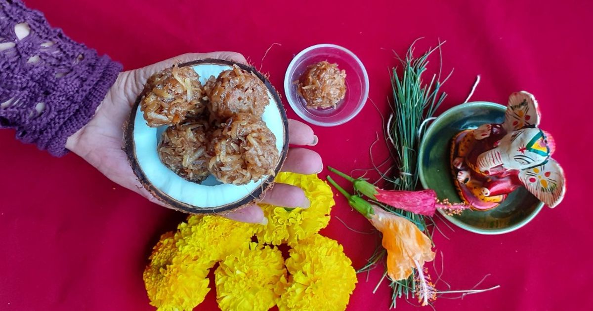 Gurer Narkel Naru Jaggery Coconut Ladoo Recipe by Deepa Rupani - Cookpad