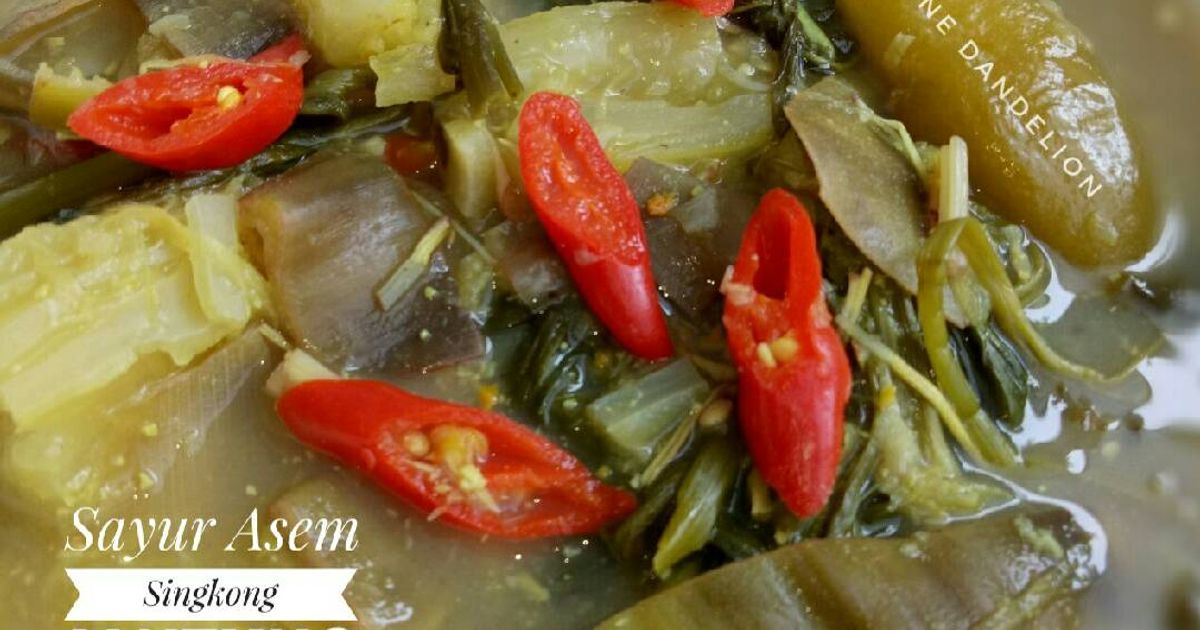 Resep Sayur Asem (Singkong, Jantung Pisang, Kangkung) #Dandelion oleh ...