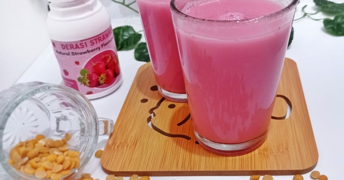 Resep Homemade Strawberry Soy Milk oleh Avrilia Cahyani - Cookpad