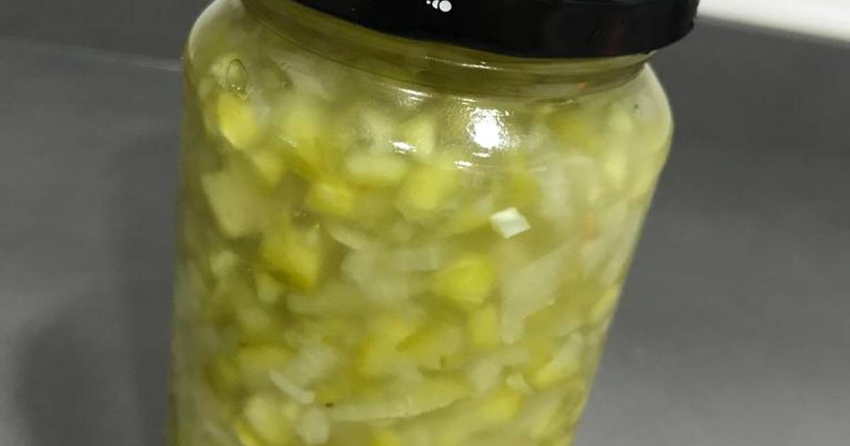Relish de pepinillos, increíble salsa 🍔🥓🥩 Receta de pedro- Cookpad