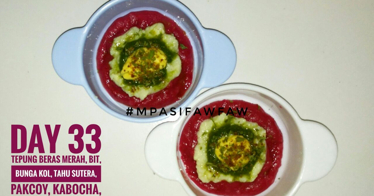 Resep Tepung Beras Merah Bit Telur Sayur (Mpasi 7bln) oleh Yuniar ...