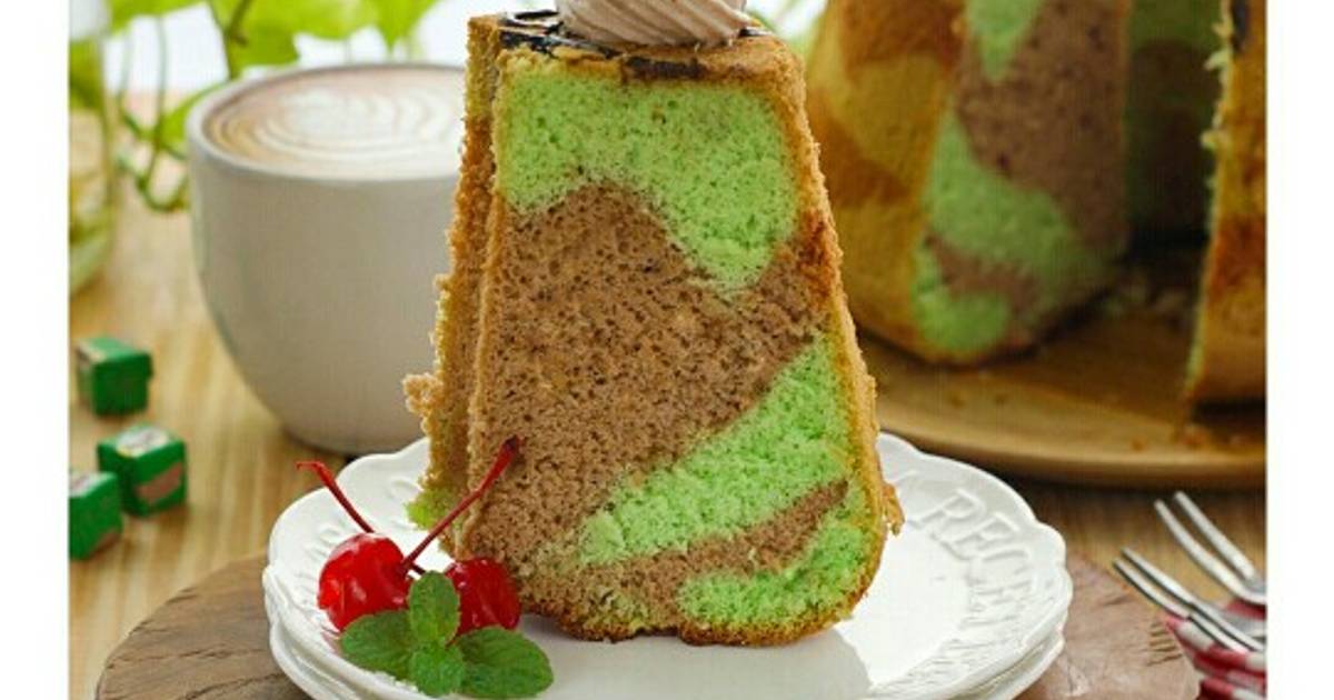 Resep Pandan Milo Chiffon Cake oleh moms2a - Cookpad