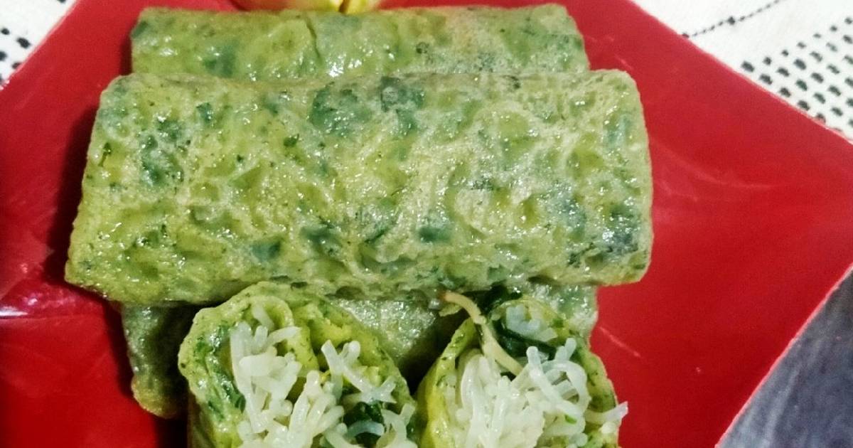 Resep Dadar gulung bayam oleh Rima - Cookpad