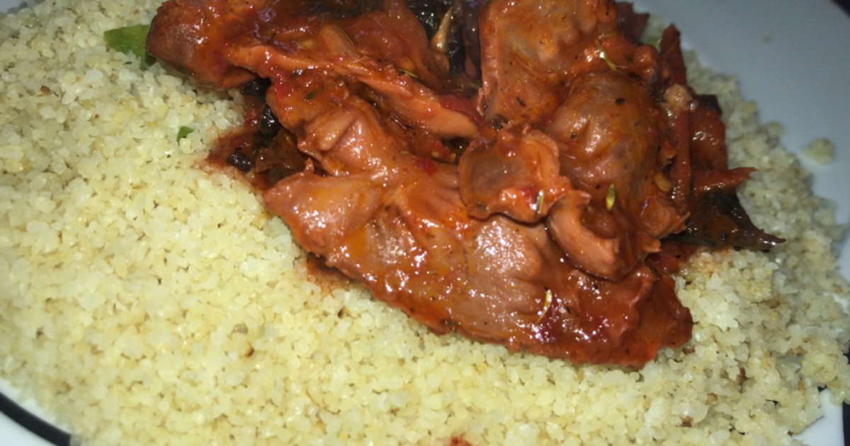 Turkish Couscous With Gizzard Sauce Recipe by Aisha Abdulhamid (ayusher ...