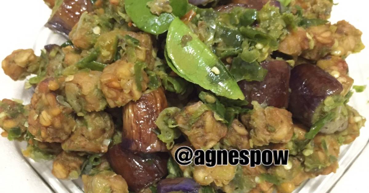 Resep Terong Tempe Cabe Ijo Pedas oleh agnespow - Cookpad