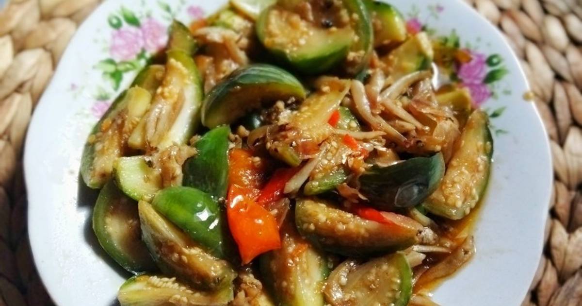 39 resep tumis terong hijau bulat teri enak dan mudah - Cookpad