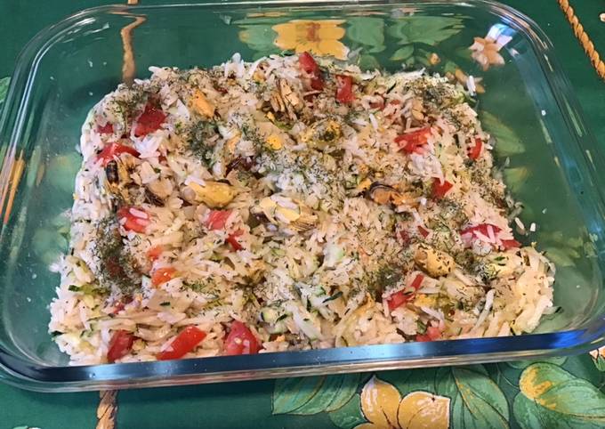 Salade de riz aux moules,tomates et courgette de Mila Skull - Cookpad