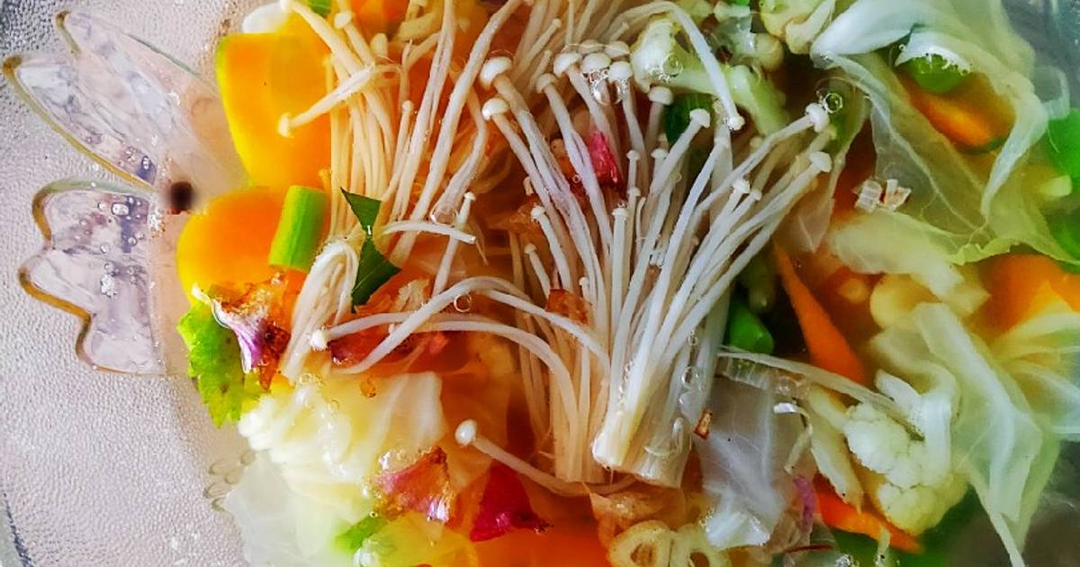 38 resep sayur sop jamur enoki enak dan mudah - Cookpad