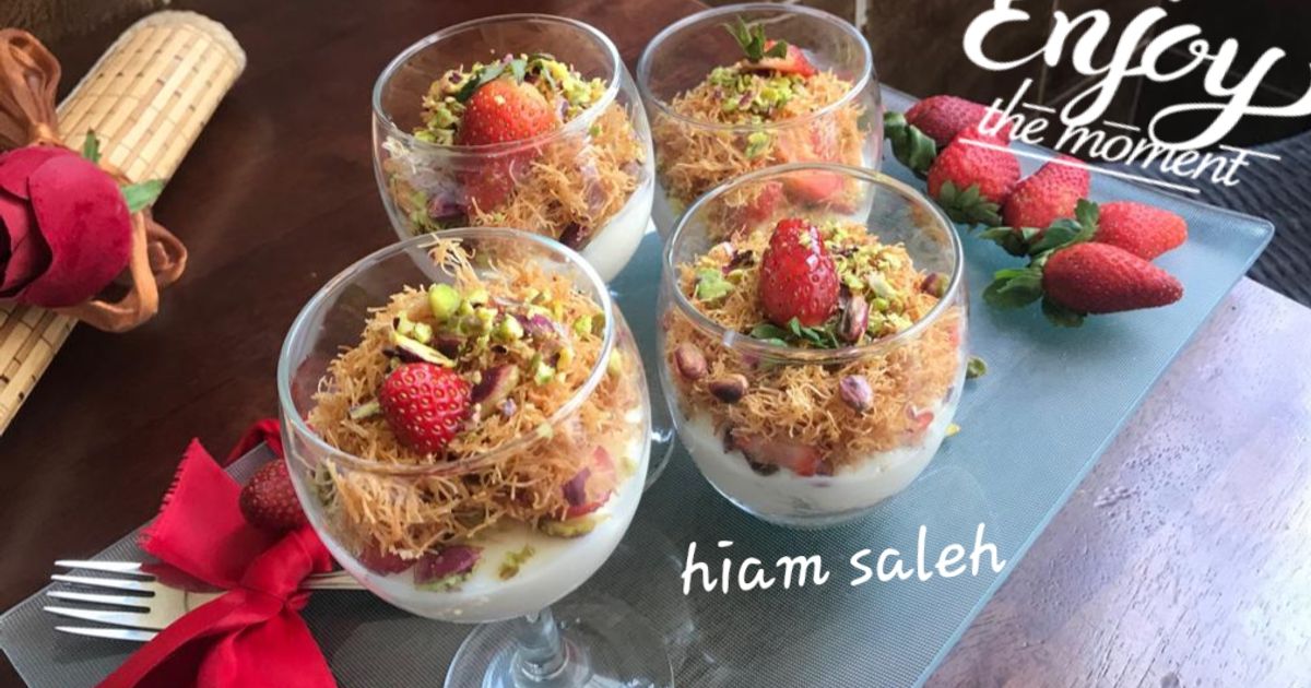 Kunafa Cups With Cream Recipe By Hiam Saleh