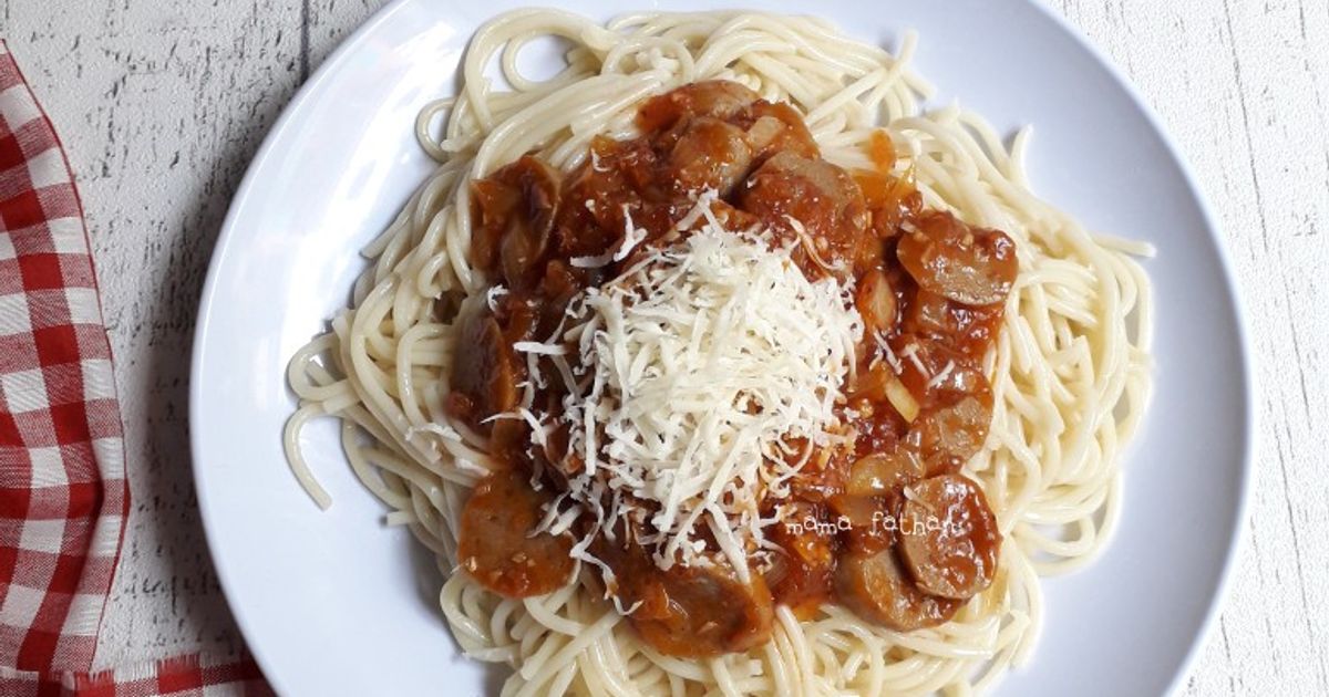 Resep Spaghetti Bolognese Bakso oleh Mama fathan - Cookpad