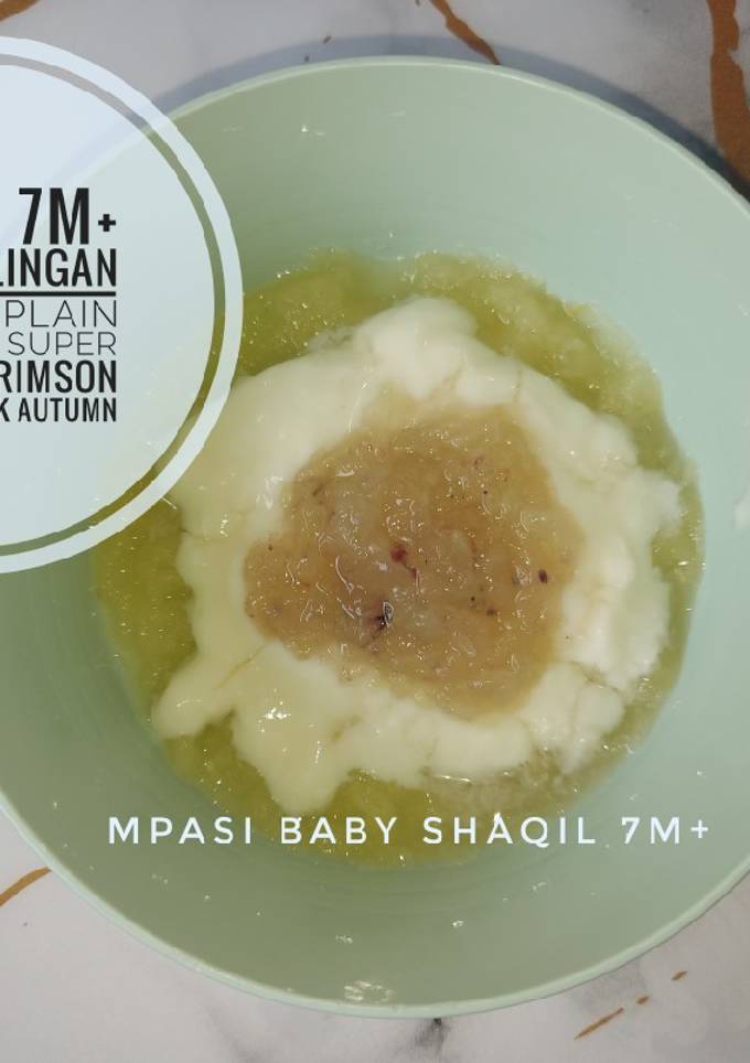 Resep MPASI 7M+ Menu selingan 》 yogurt, apel, anggur oleh Febryanti SYD ...