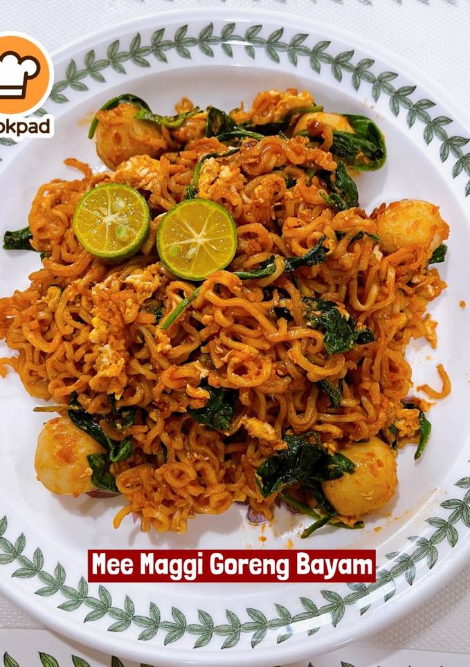 Resipi 👩‍🍳Mee Maggi Goreng Bayam oleh Mahadiah - Cookpad