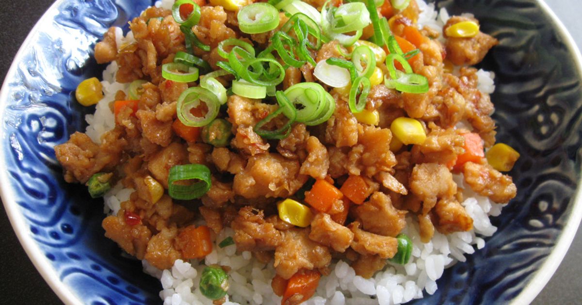 Vegan Soy Meat Soboro Don Recipe by Hiroko Liston - Cookpad