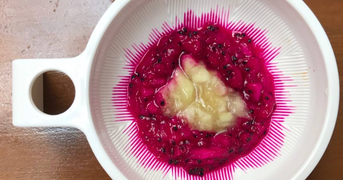 Resep MPASI 6 Bulan Puree Buah Naga & Buah Melon oleh ADNA Cook - Cookpad