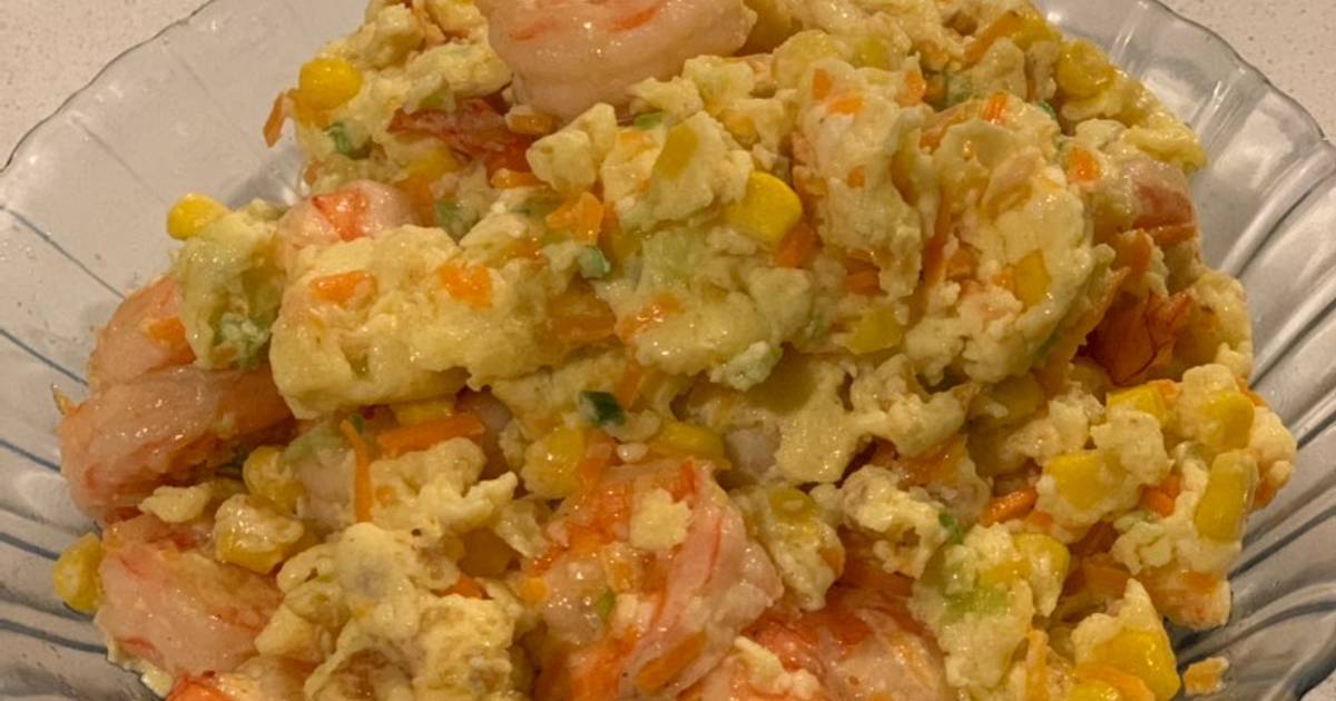 滑蛋蝦仁玉米紅蘿蔔🥕 食譜與作法 by nupi - Cookpad