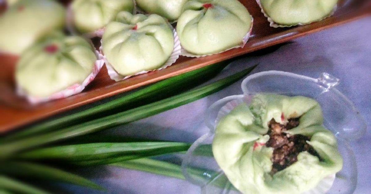 Resep Biapong/Bakpao Pandan Isi Kacang oleh Ismi Sabrina Ayunani - Cookpad