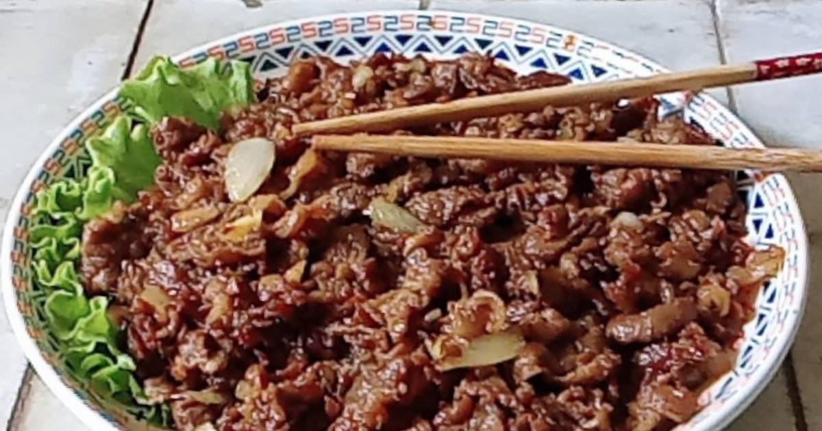 Resep Slice beef teriyaki panggang oleh Setya N2 - Cookpad