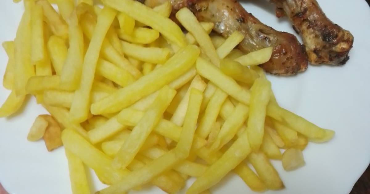 Pollo asado con papa fritas - 5 recetas caseras- Cookpad
