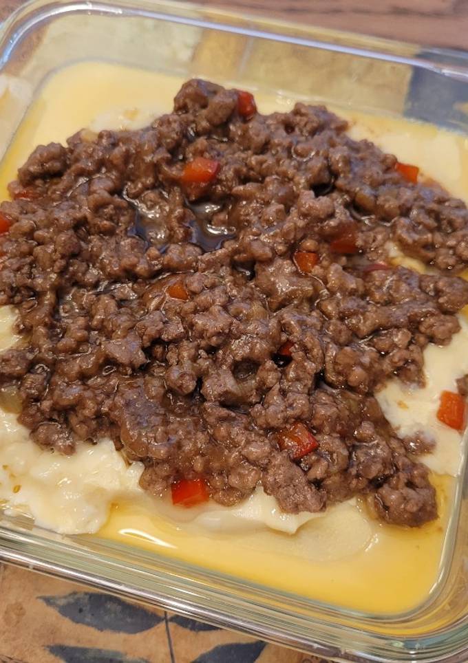 Resep Steamed Egg Tofu with Ground Beef oleh Cisade - Cookpad