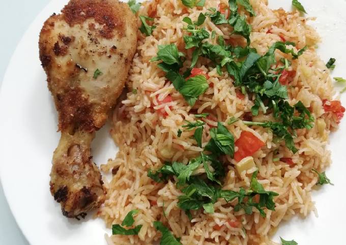 طريقة عمل رز احمر بزيت السمك على اصولها بطريقة سهلة وسريعة من afrah ...