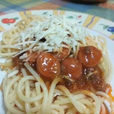 Resep Spaghetti Bolognese & sosis (#pr pasta) oleh Dewi Dapur - Cookpad