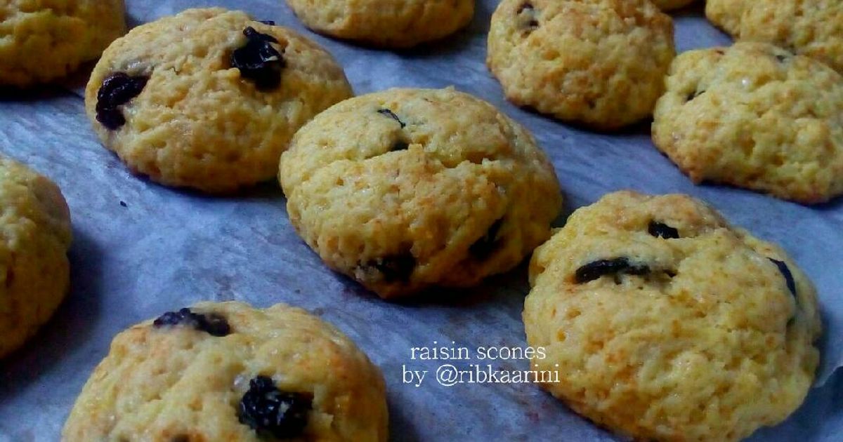 Resep Simple Raisin Scones Ala Ribka (No Telur, No Mixer, Kilat) oleh ...