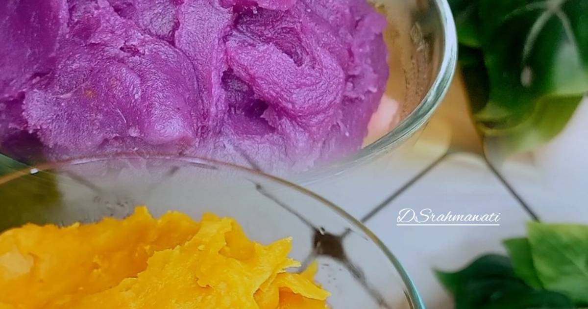 Resep Pasta ubi ungu dan ubi kuning untuk isian mochi aneka kue dan ...