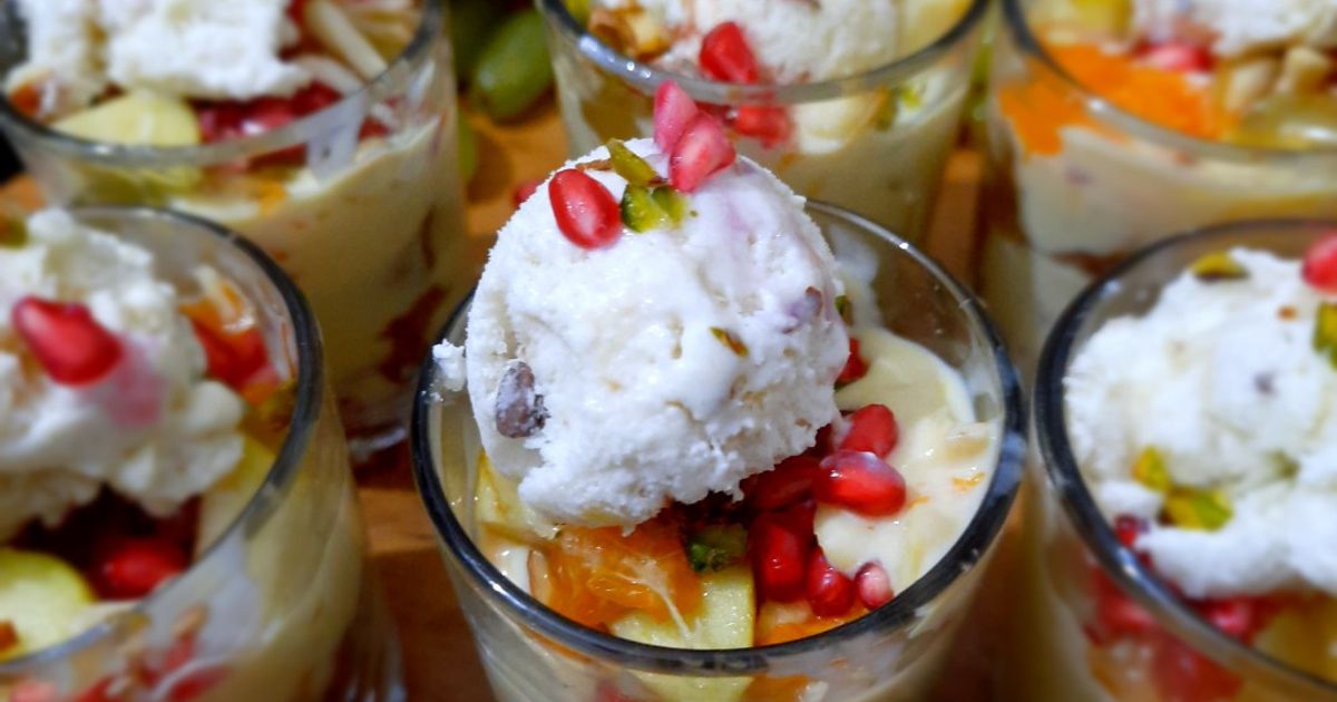 Apricot & Custard Fruits Shots Recipe by Uzma Syed - Cookpad