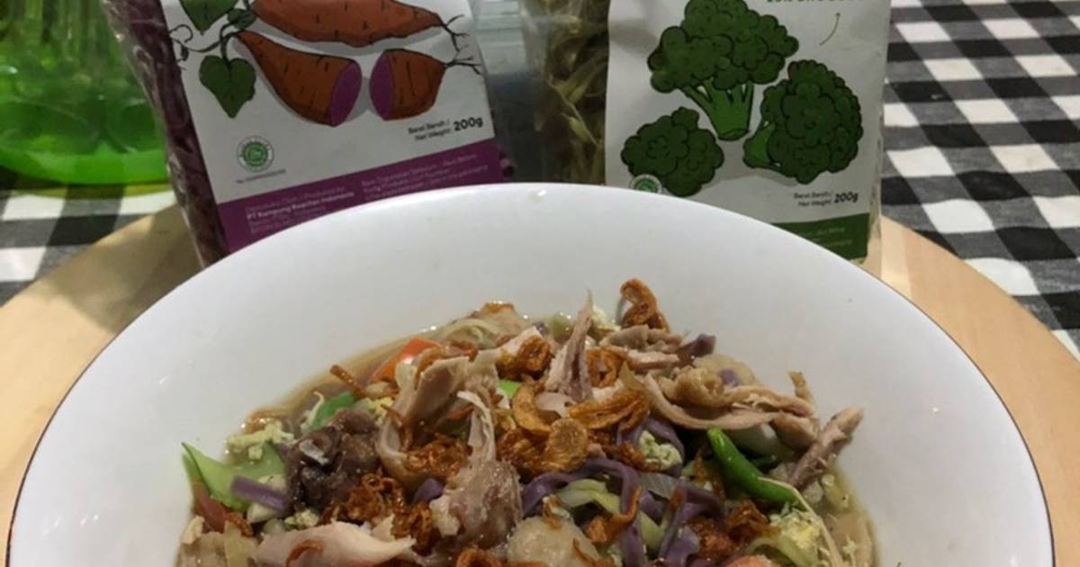 Resep Mie Godog Javara Ubi Ungu X Brocoli oleh Endah Arinda - Cookpad
