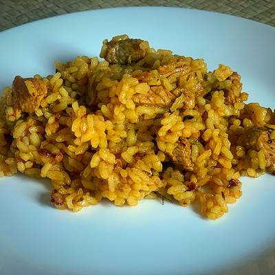 Arroz con carne de cerdo en adobo Receta de CocinarParaCuatro- Cookpad