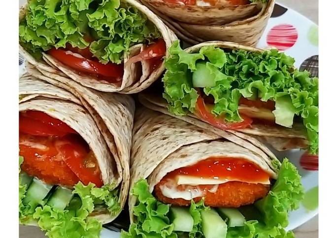 Resipi Fish Fillet Wholemeal Wrap oleh 🅰️sm@h👩‍🍳👨‍🍳 Has🅱️ullah - Cookpad