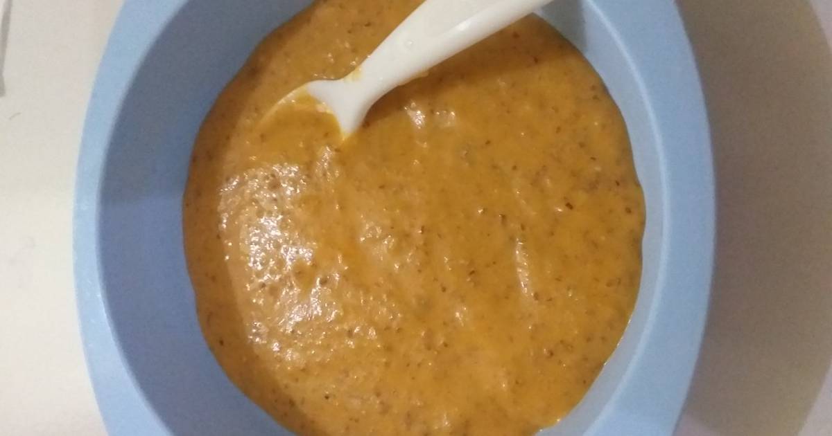 Resep MPASI 7,8,9 bulan (Beras merah Putih-Santan-Wortel-Buncis-Tomat ...