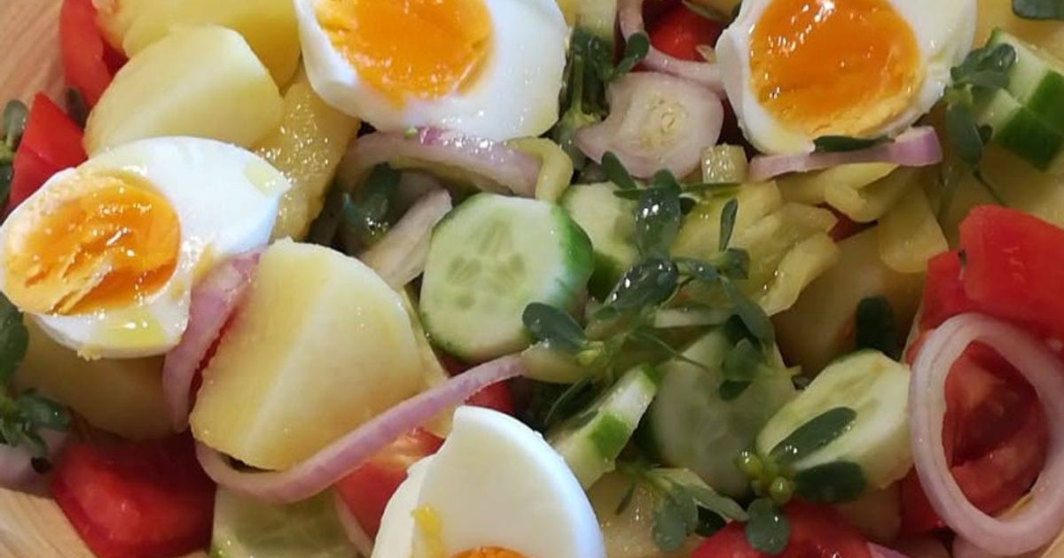 My Potato Salad With Tomatoes Recipe by Takis Tsirtsonis