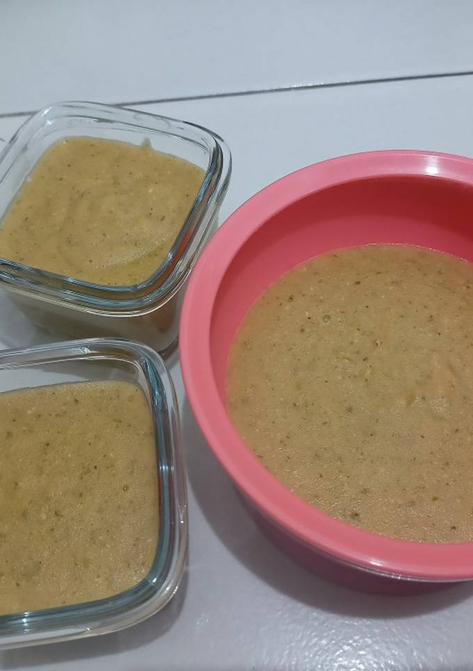 Resep Menu mpasi (6 bulan 20 hari), Protein daging sapi dan tempe oleh ...