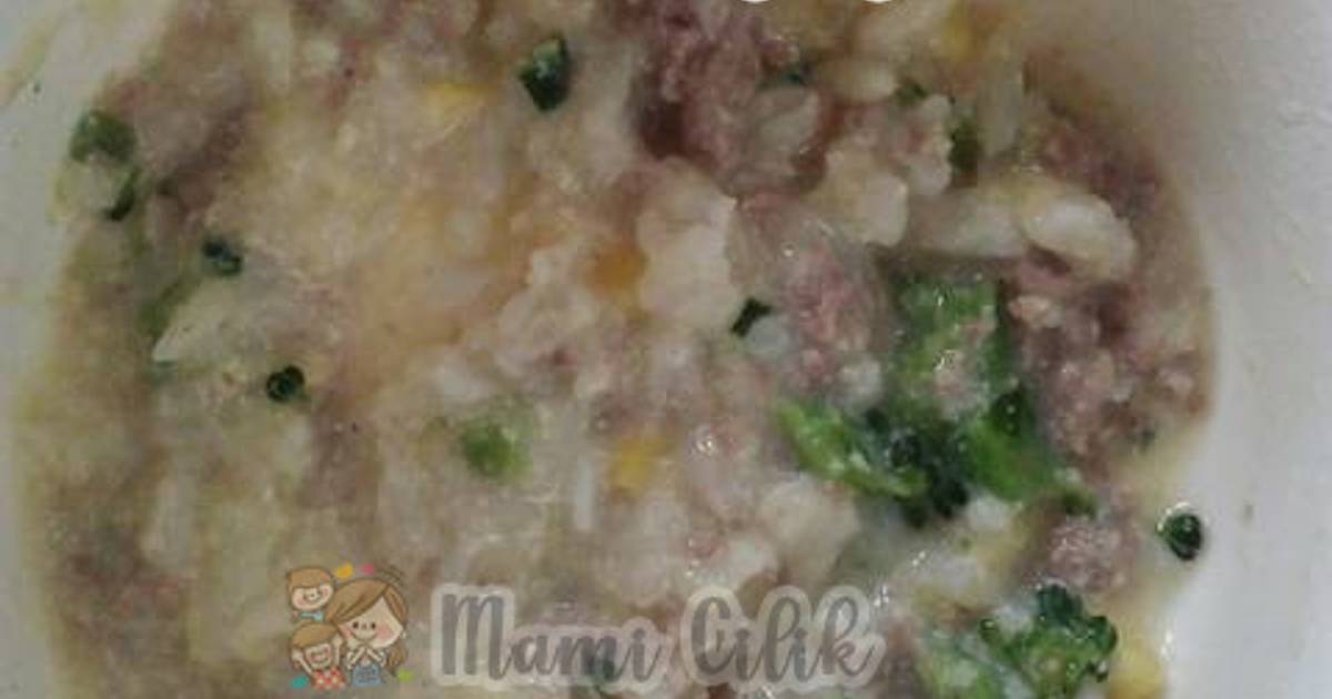 Resep 16. MPASI - Nasi Tim Daging Brokoli oleh MaMi ciLik - Cookpad