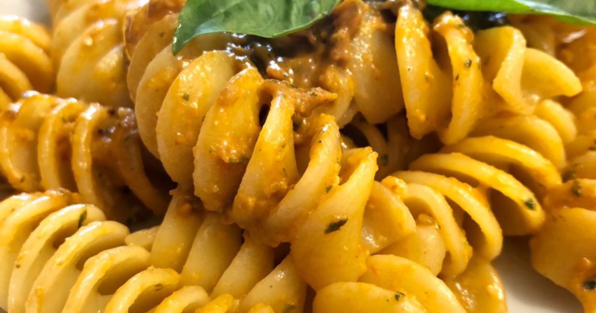 Giant Fusilli With Sun Dried Tomato Pesto Recipe By Paola Catalano