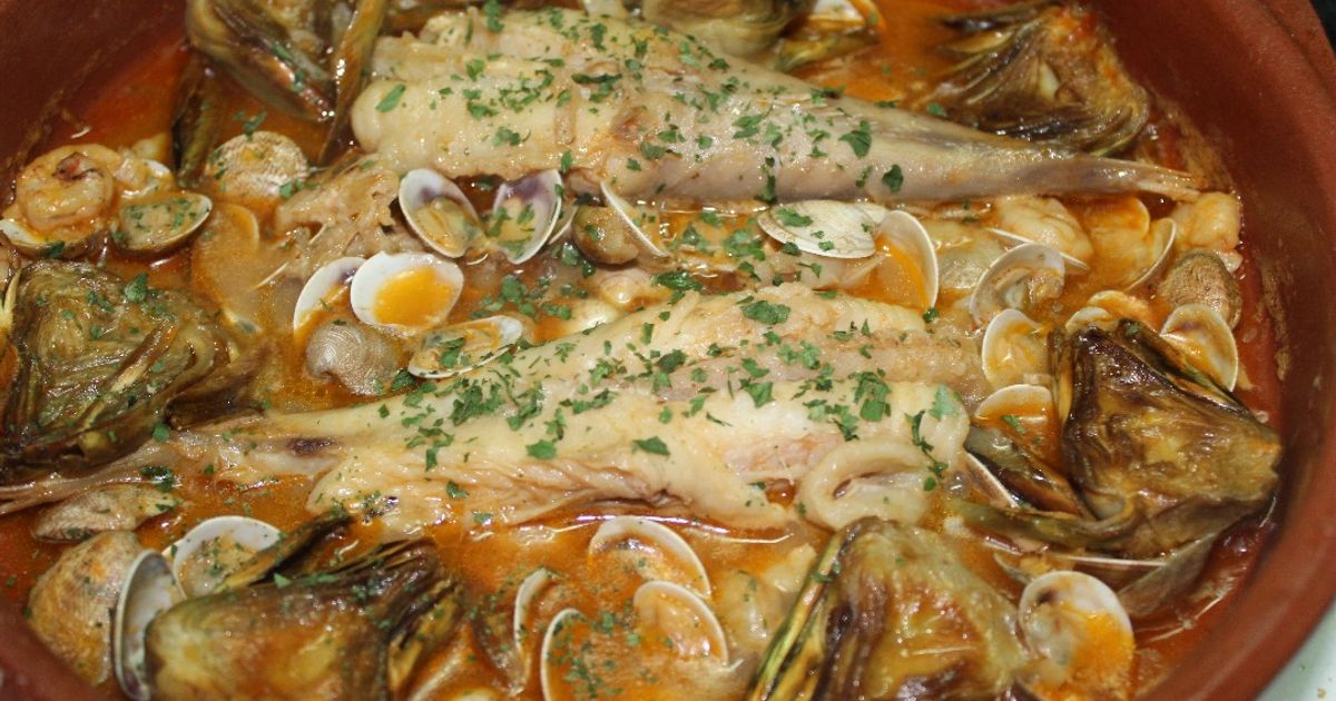 Colitas De Rape Con Gambas Y Almejas En Salsa Receta de penchi briones ...