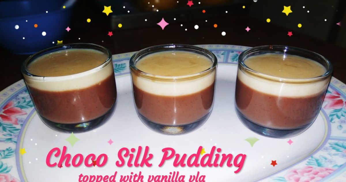 Resep Choco Silk Pudding + Vanilla Vla oleh Fayza Kitchen - Cookpad