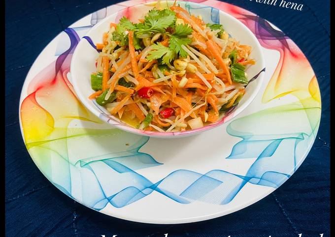 Moong beans sprout salad Recipe by Travel with Hena - Cookpad