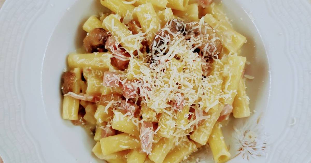 Pasta con crema de leche y jamon - 295 recetas caseras- Cookpad