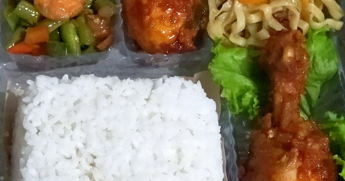 Resep nasi kotak ayam cabe ijo rumahan enak dan mudah - Cookpad