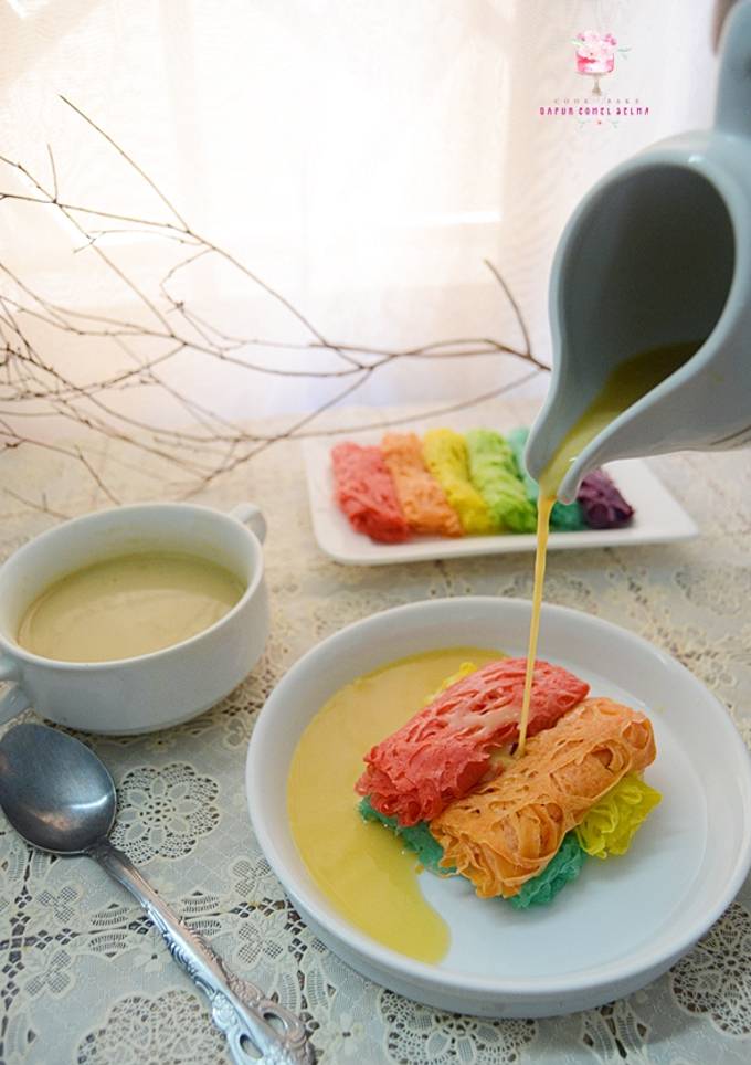 Resep Roti Jala Rainbow oleh Selma wahida - Cookpad