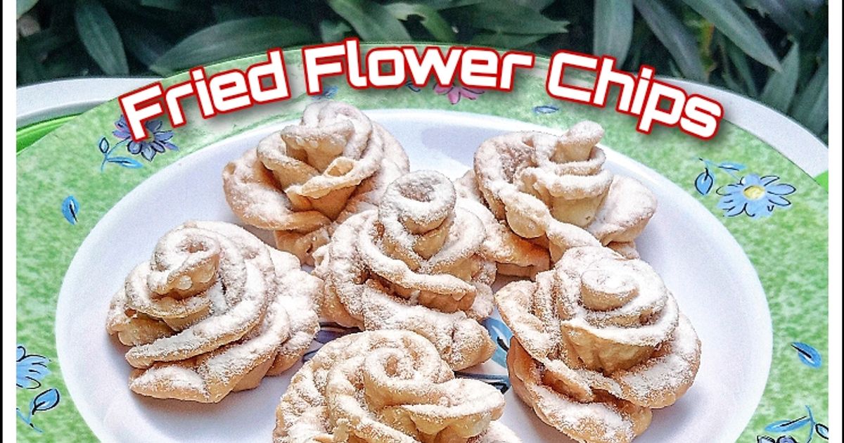 Resep Fried Flower Chips 🌺 Hanya 2 Bahan 🤫 oleh Dapur Om Hansie - Cookpad