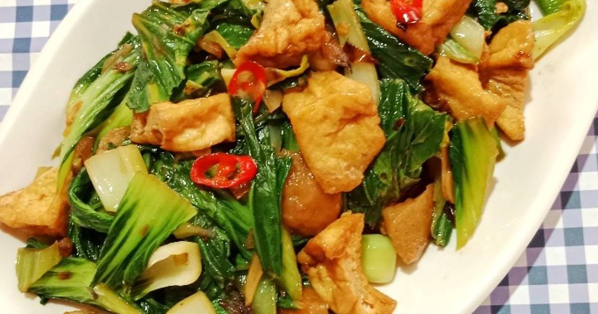 Resep Cah Pakcoy Tahu Putih oleh KasMira - Cookpad