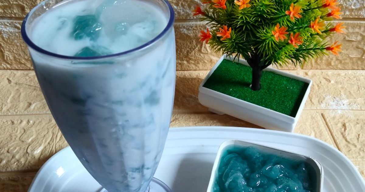 Resep Es Susu Lumut Bunga Telang oleh Lu'lu Atin Nafisa - Cookpad