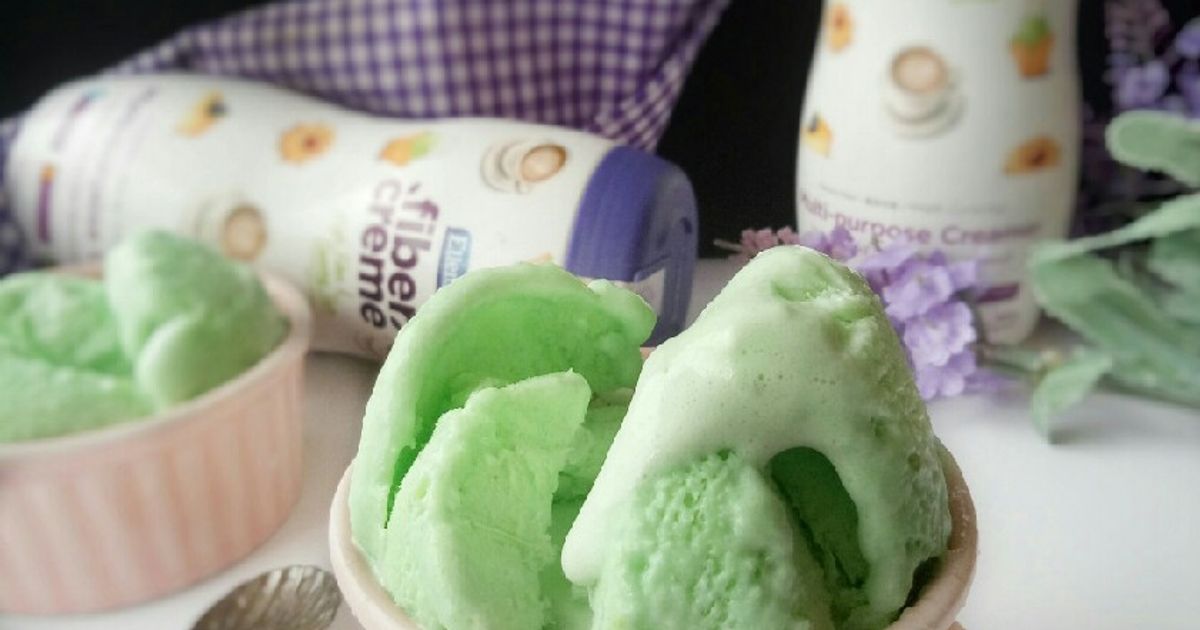 Resep Ice Cream Pandan Fiber Cream oleh Gazbiyya - Cookpad
