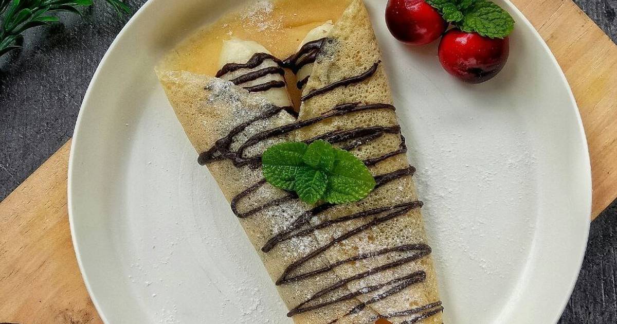 Resep Pisang Crepes Coklat Salju oleh Ayu (Mama Aura) - Cookpad