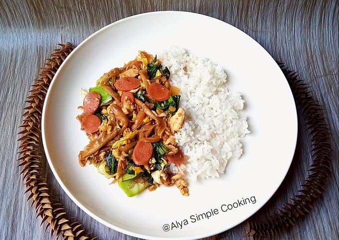 Resep Nasi Gila Jamur Simple oleh Alya Simple Cooking🍳 - Cookpad