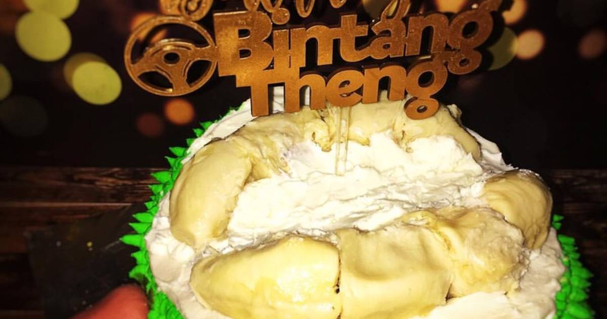 Resep Durian cake (birthday cake) oleh Indah Theng - Cookpad